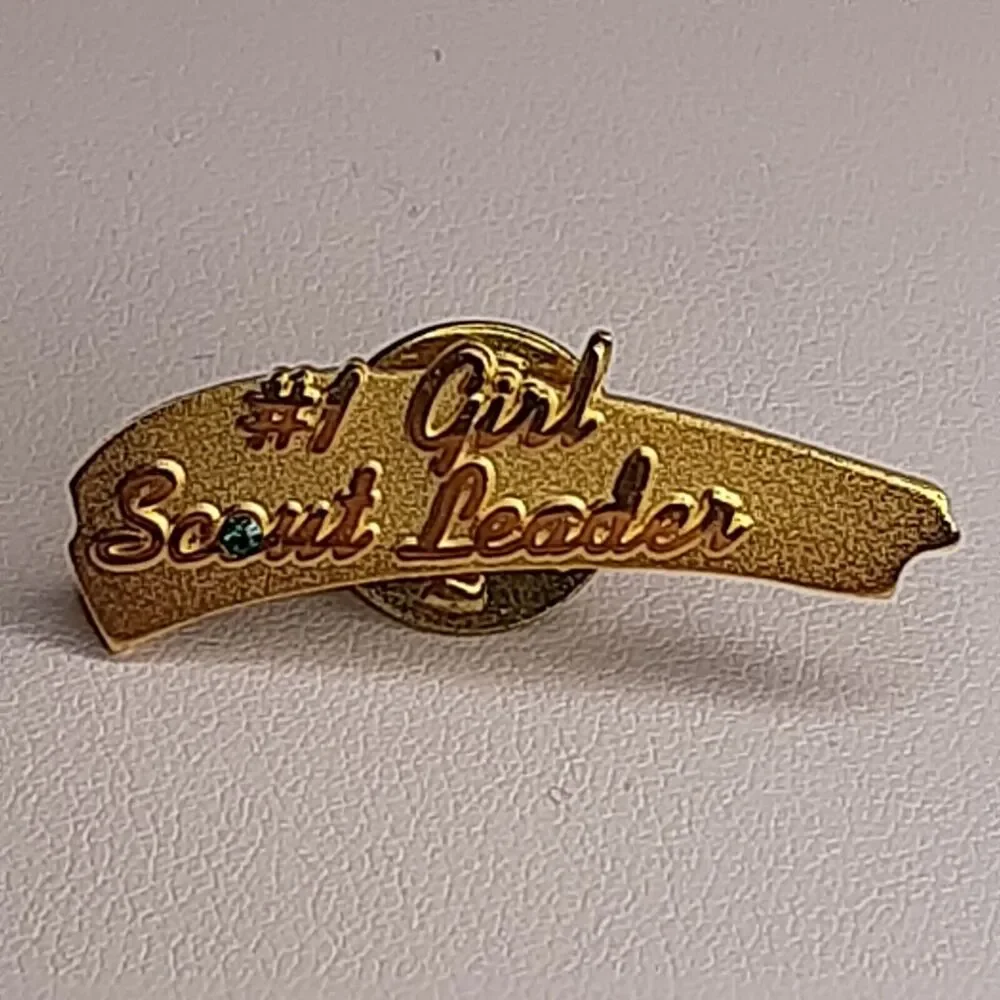 Girl Scouts | Jewelry | Girl Scout Leader Lapel Tack Pin With Green ...